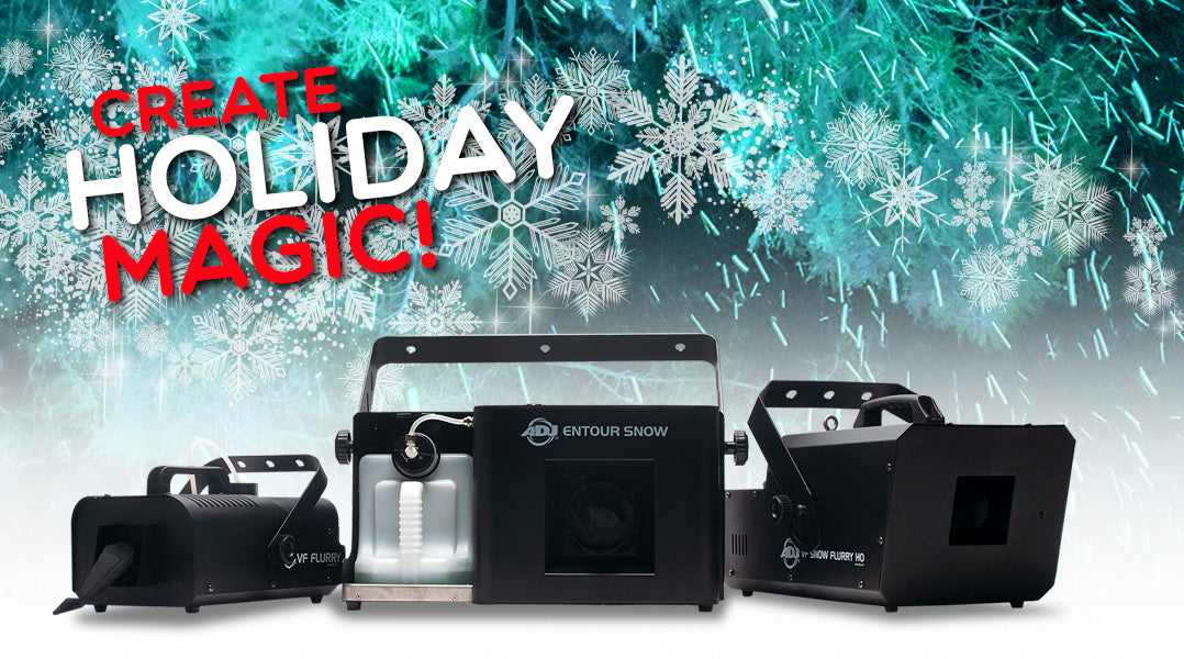 ADJ Products' Snow Machines Create Holiday Magic at the push of a butt