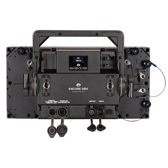ADJ Encore DBX - RGBAW Blinder with RGB Background Effects with Aria X2